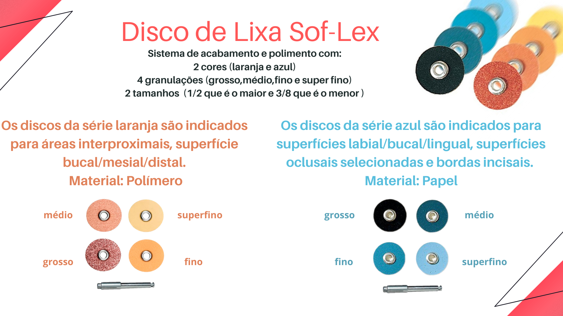 Kit Disco de Lixa SofLex Pop-On Série Laranja e Mandril - 3M
